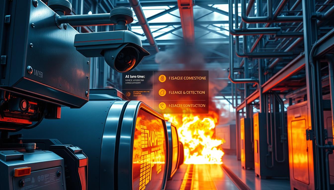 AI analytics flame and smoke detection for security cameras